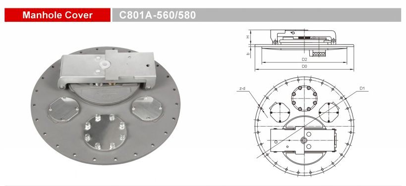 Manhole Cover-C801A-560/580 - Buy Manhole Cover, Aluminum Tanker ...