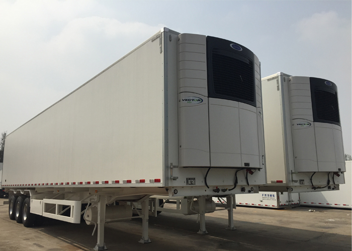 40FT 3 axles Refrigerated Semi trailer with Carrier Refrigerator units ...
