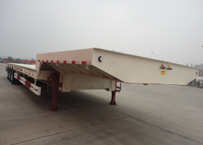 15m 150T Low Bed Semi Trailer with Tridem Pendel Axles for Super Heavy ...