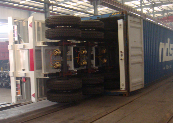 40ft FlatBed Semi Trailer with 3 Axles Can Ship with 40HC for ...