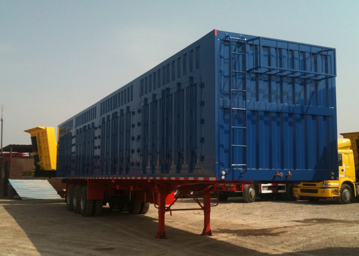 45ft Roof Opened Steel Dry Freight Box Trailer with 3 Axles for Bulk ...
