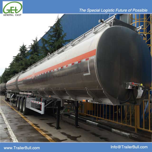 45500L Aluminum jet Tanker Semi Trailer 3 Axles for aircraft - Buy ...