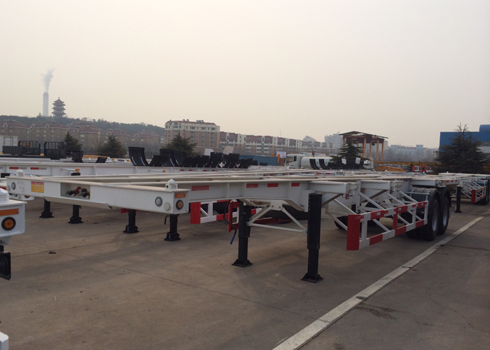 40ft Skeleton Semi Trailer with 2 axle for ISO container at Normal Road ...